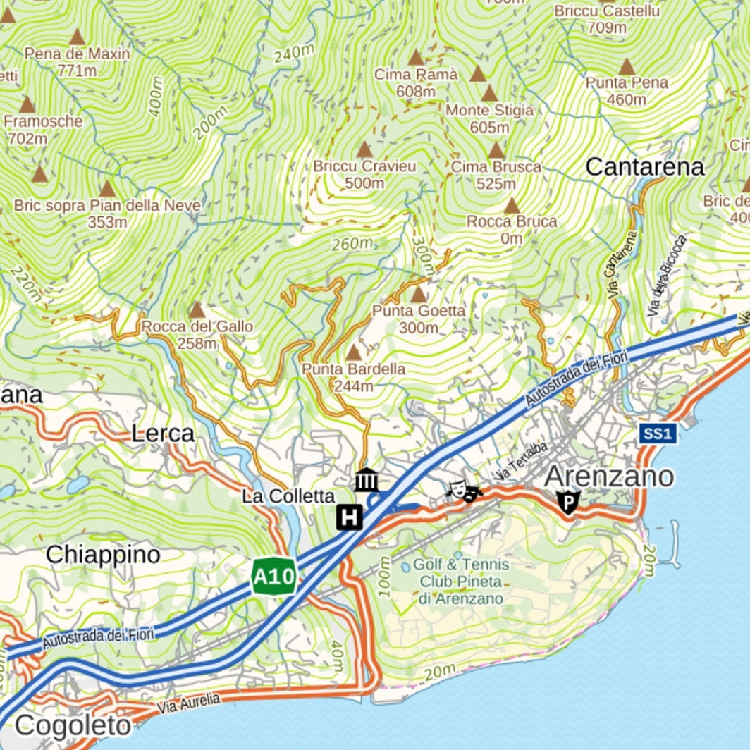 Liguria, Italy part 3 Map by MapSherpa | Avenza Maps