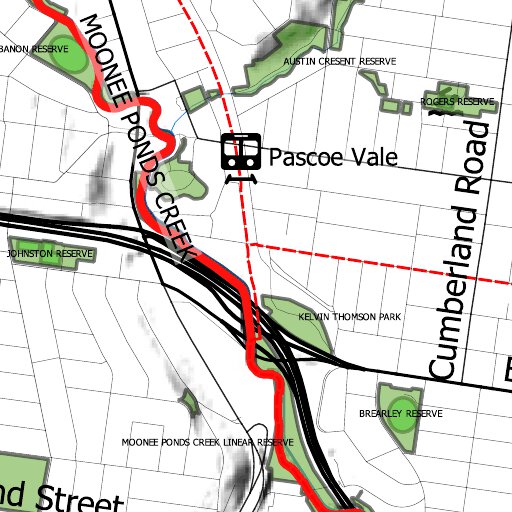 Moonee Ponds Creek Trail Map by mapsnstuff | Avenza Maps