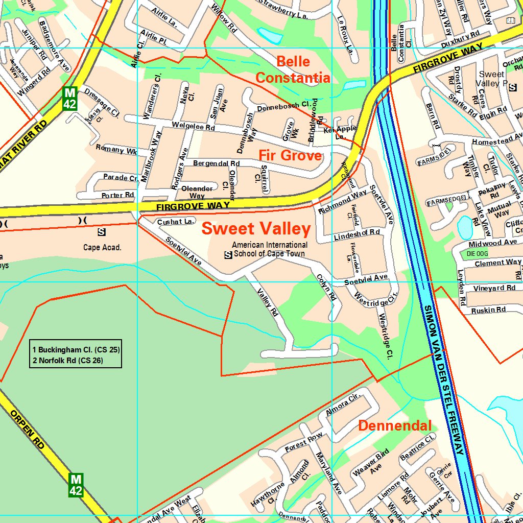 Cape Town StreetMap - South Map by MapStudio | Avenza Maps