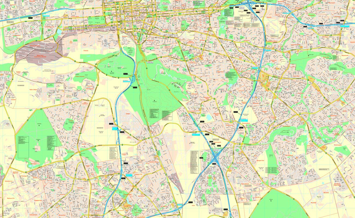 Pretoria StreetMap - South Map by MapStudio | Avenza Maps