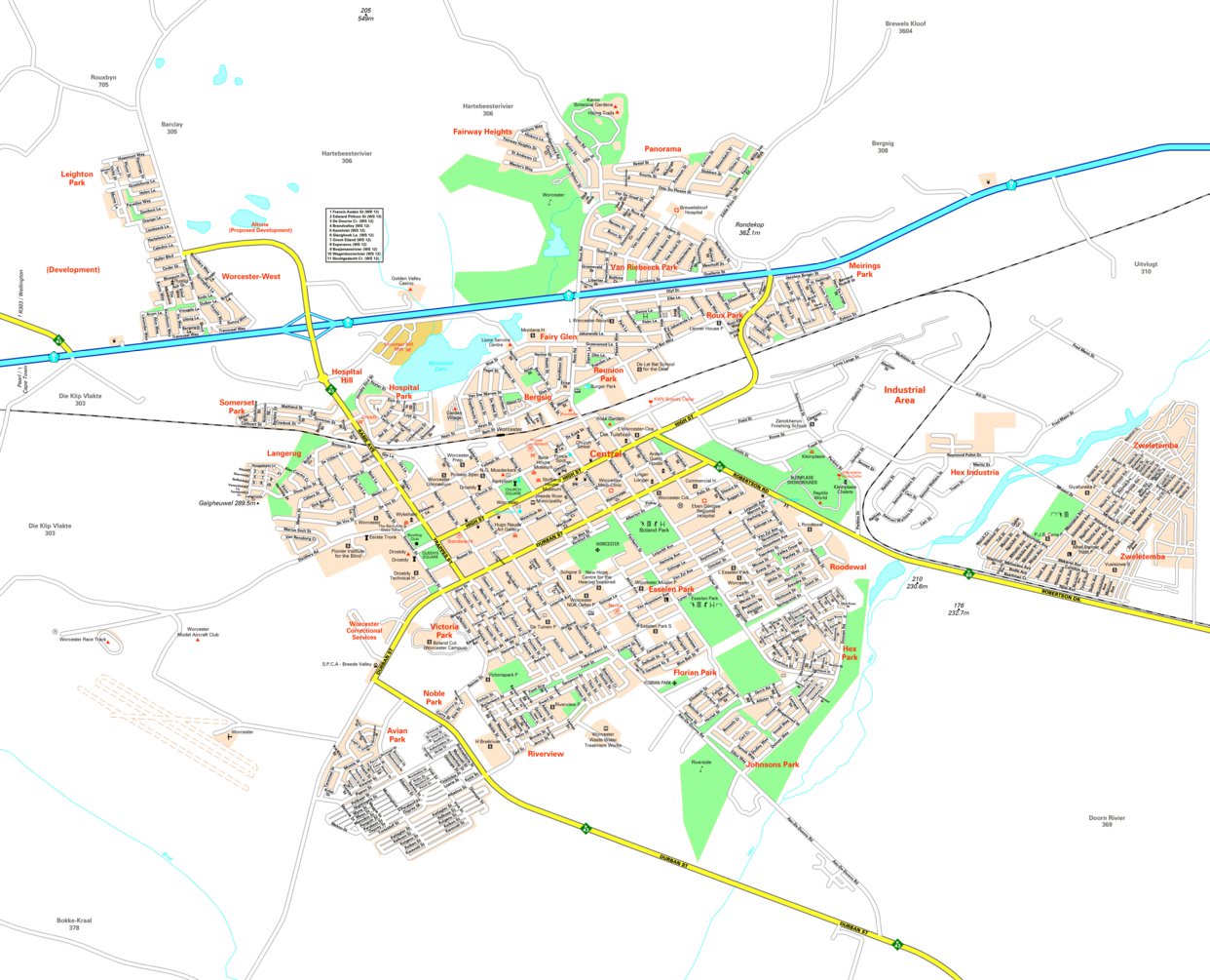 Worcester Map by MapStudio | Avenza Maps