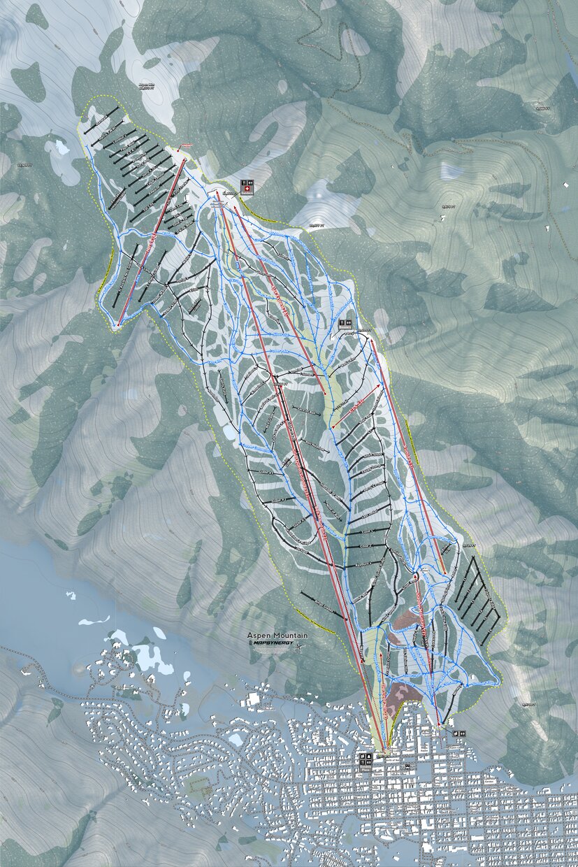 Aspen Mountain Resort Map by Mapsynergy | Avenza Maps