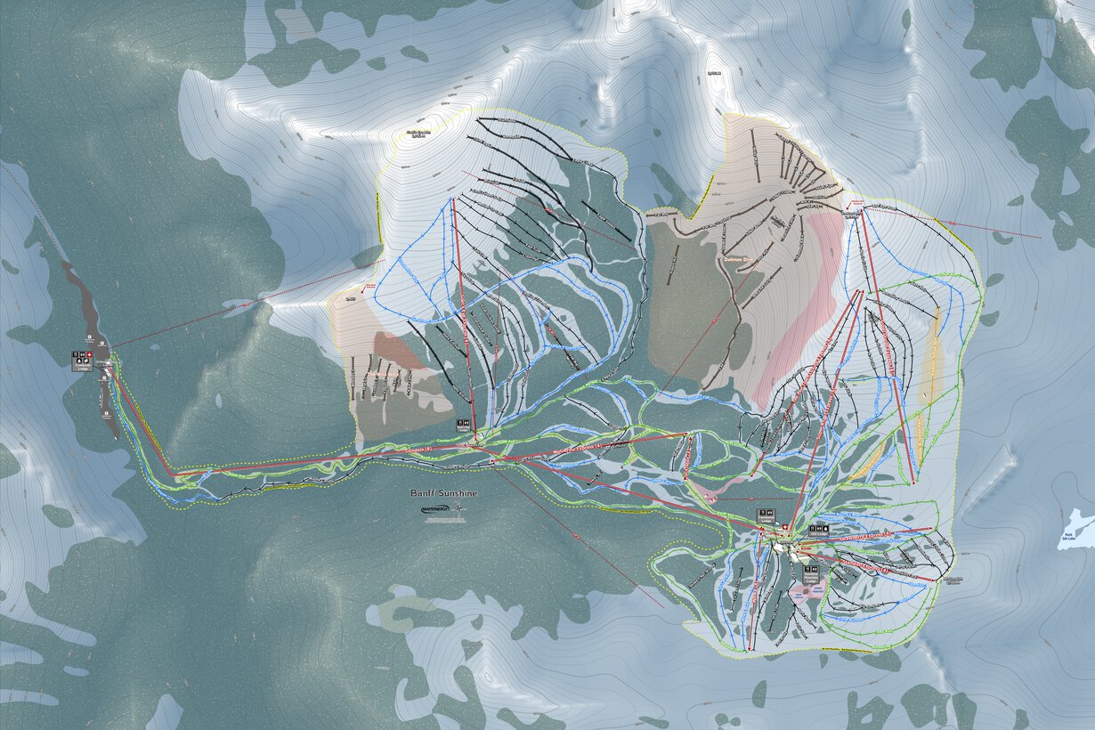 Banff Sunshine Resort Map by Mapsynergy | Avenza Maps