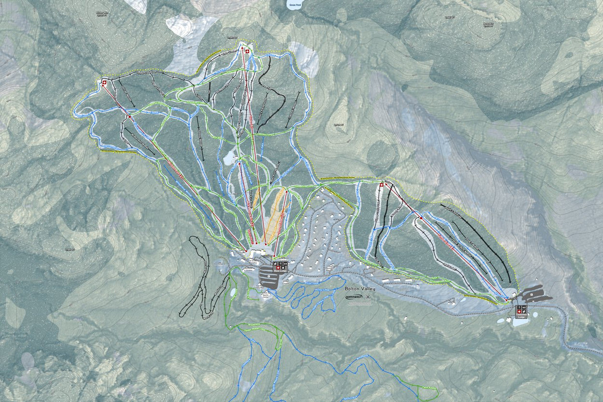 Bolton Valley Resort Map by Mapsynergy | Avenza Maps