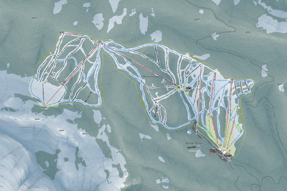 Dodge Ridge Resort Map by Mapsynergy | Avenza Maps