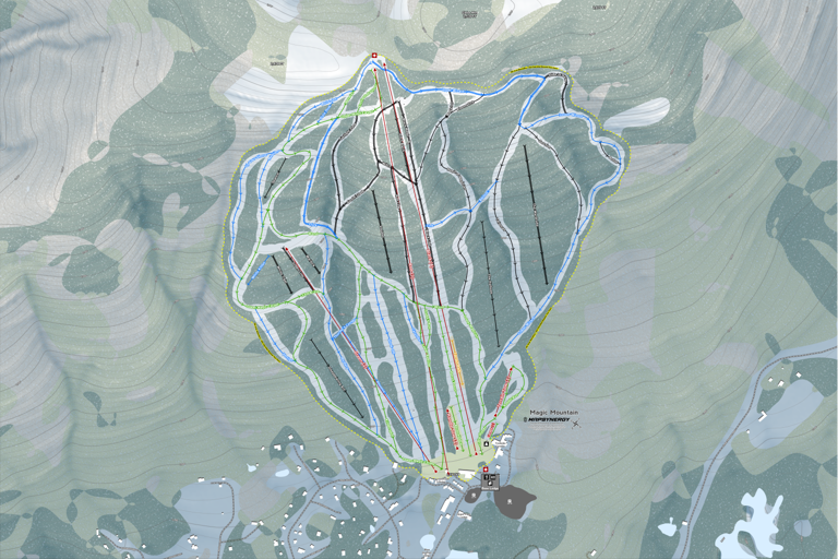 Magic Mountain VT Resort Map by Mapsynergy | Avenza Maps