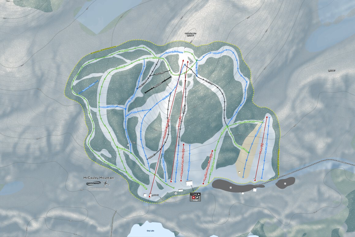 McCauley Mountain Resort Map by Mapsynergy | Avenza Maps