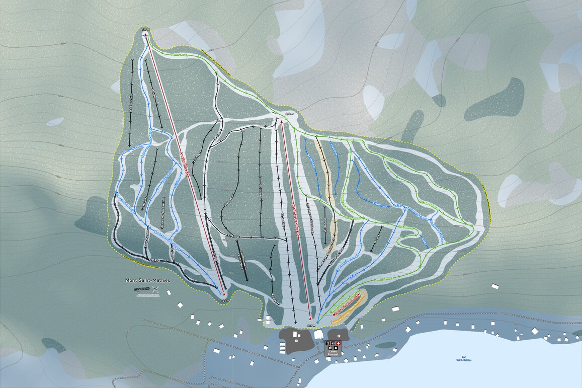 Mont Saint-Mathieu Resort Map by Mapsynergy | Avenza Maps