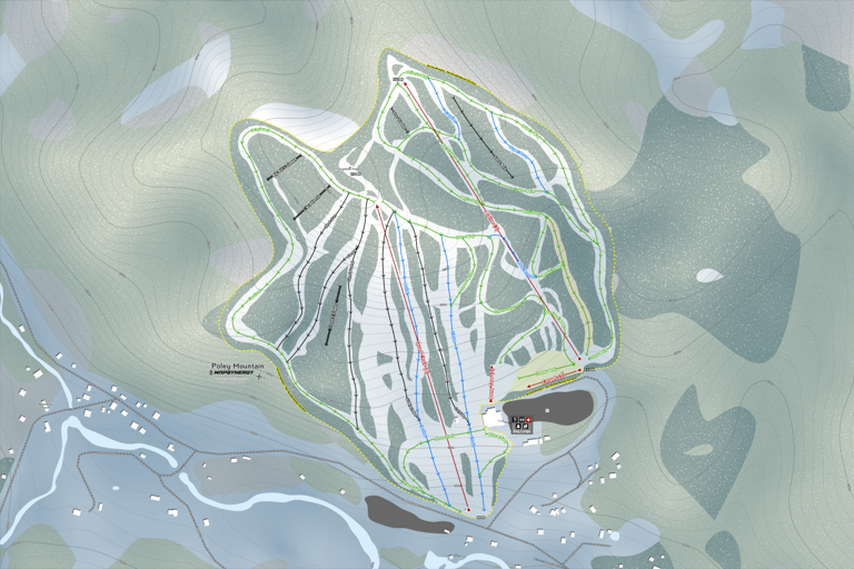 Poley Mountain Resort Map by Mapsynergy | Avenza Maps