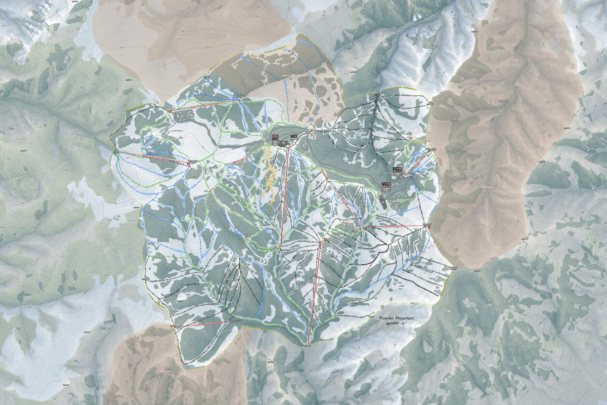 Powder Mountain Resort Map by Mapsynergy | Avenza Maps