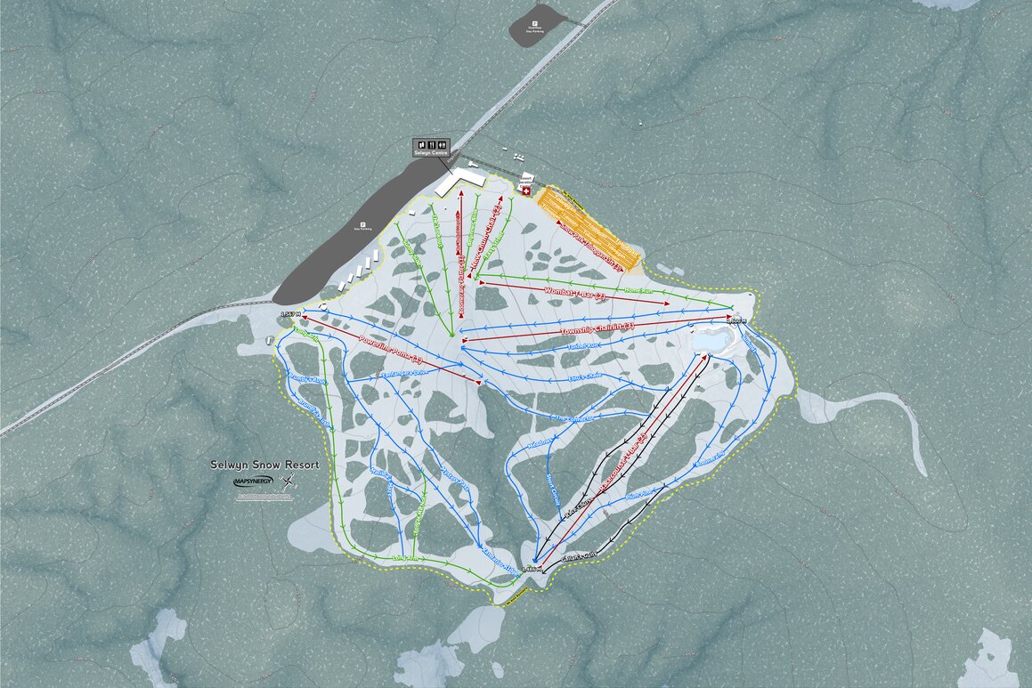 Selwyn Snow Resort Map by Mapsynergy | Avenza Maps