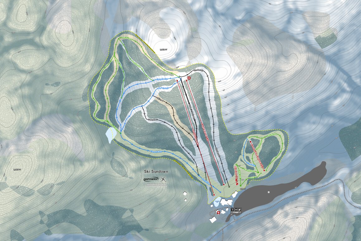 Ski Sundown Resort Map by Mapsynergy | Avenza Maps