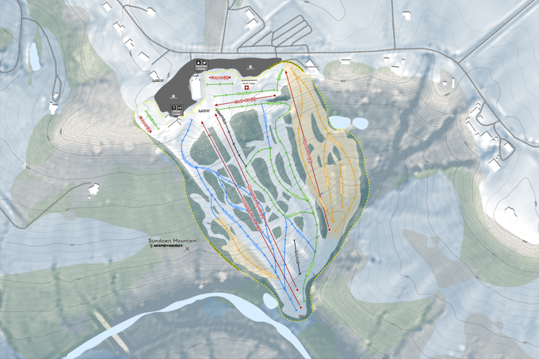 Sundown Mountain Resort Map by Mapsynergy | Avenza Maps