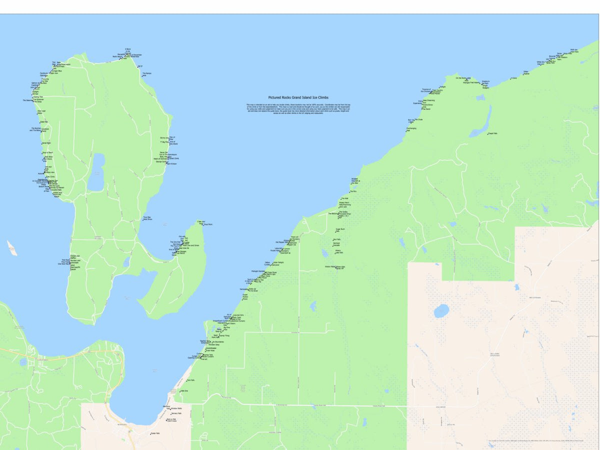 Pictured Rocks Grand Island Map by Mario Molin | Avenza Maps
