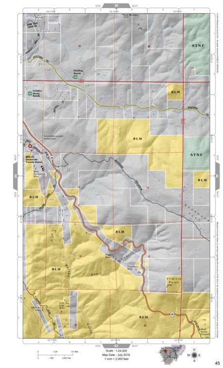 Mariposa Road Atlas Grid Page #045 Map by Mariposa County | Avenza Maps