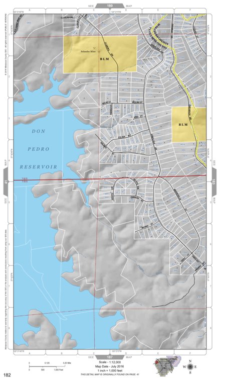 Mariposa Road Atlas Grid Page #182 Map by Mariposa County | Avenza Maps