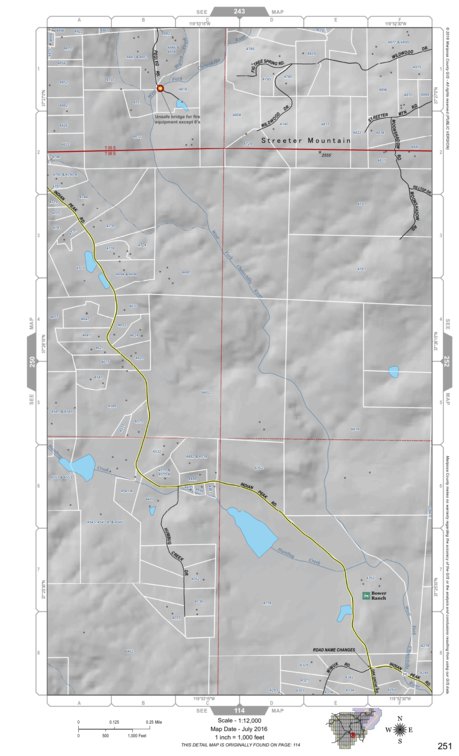 Mariposa Road Atlas Grid Page #251 Map by Mariposa County | Avenza Maps