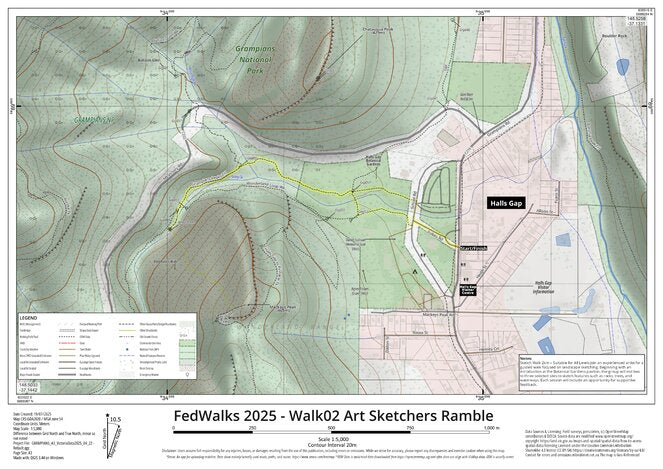 FedWalks 2025-Walk02 Sketch Walk Map by Martin Norris | Avenza Maps