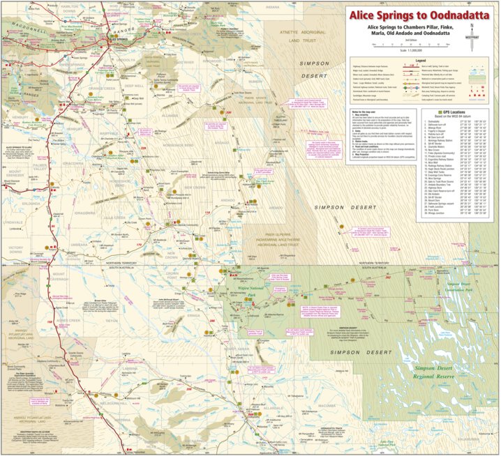 Alice Springs to Oodnadatta Map by Meridian Maps | Avenza Maps
