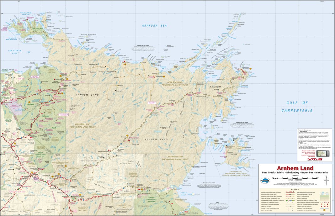 Arnhem Land Map by Meridian Maps | Avenza Maps