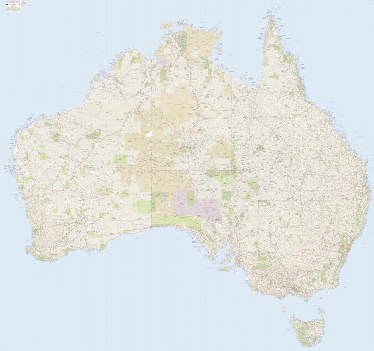Australia's Outback Tracks 4th Ed. Map by Meridian Maps | Avenza Maps