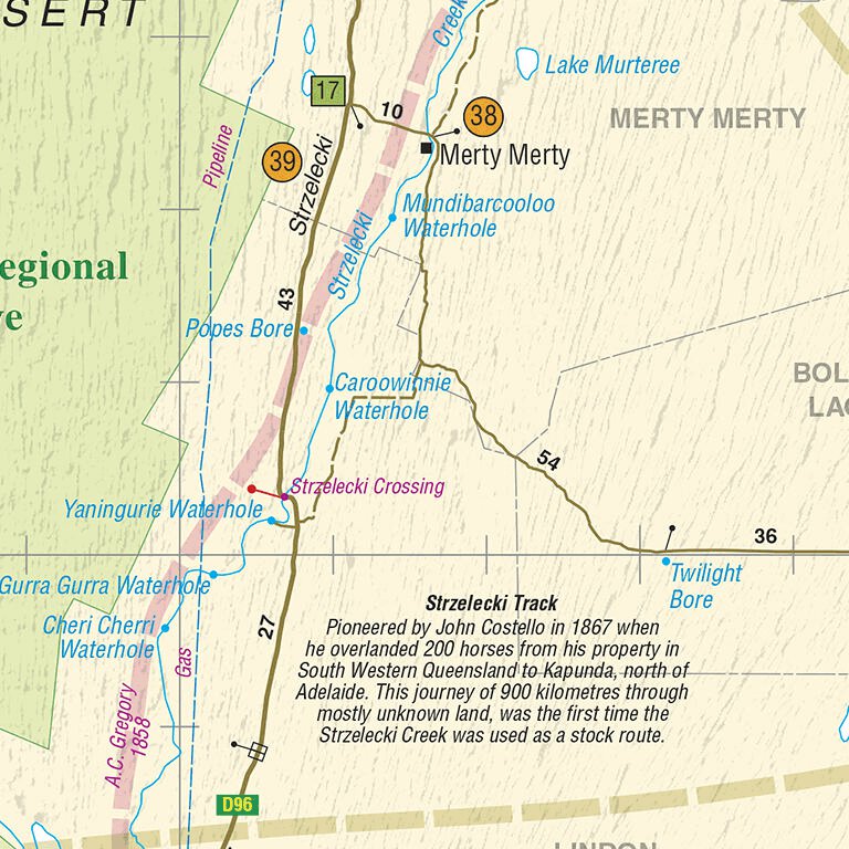 Birdsville & Strzelecki Tracks Map by Meridian Maps | Avenza Maps