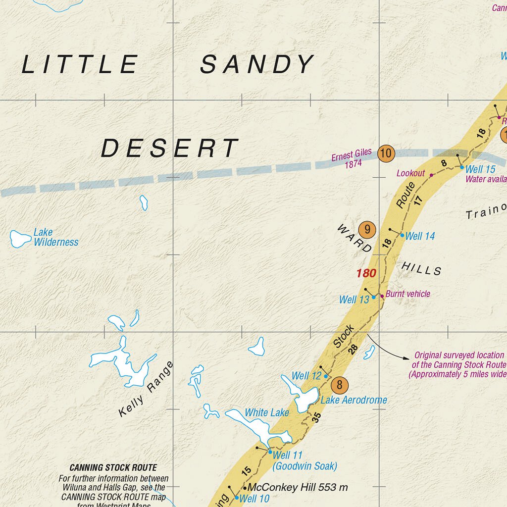 Canning Stock Route Map by Meridian Maps | Avenza Maps