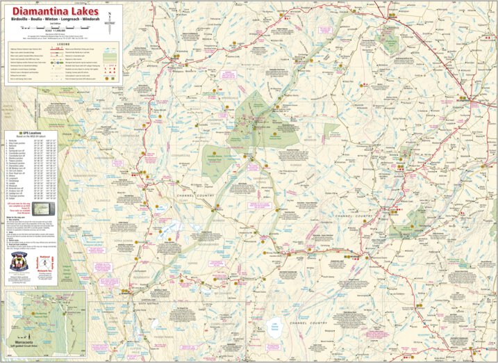 Diamantina Lakes Map by Meridian Maps | Avenza Maps