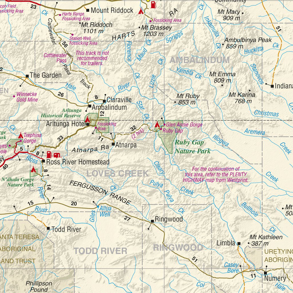 Plenty & Sandover Hwys Map by Meridian Maps | Avenza Maps