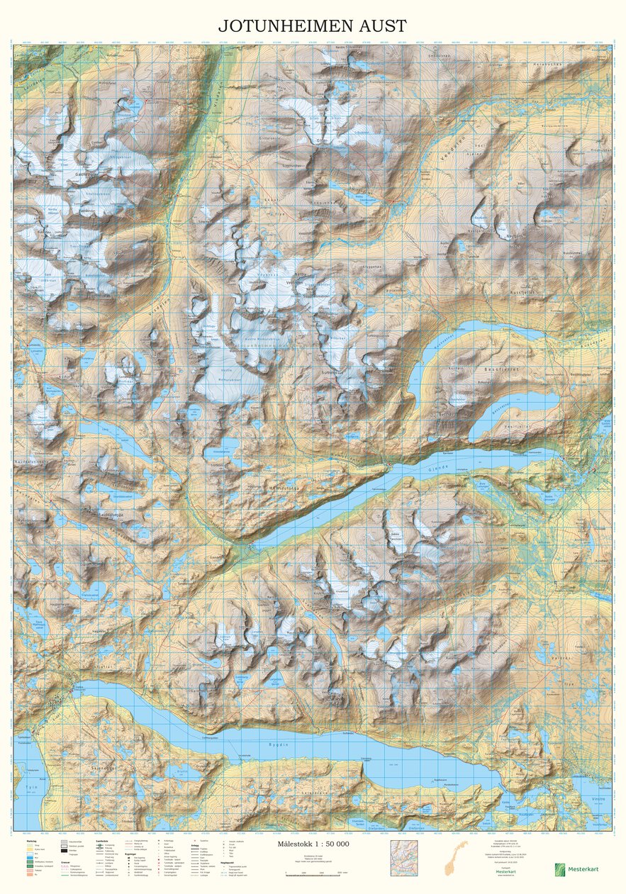 Jotunheimen aust Map by Mesterkart | Avenza Maps