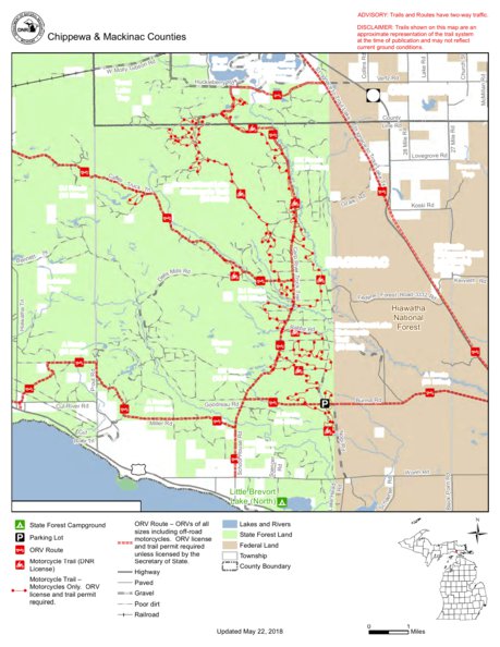 DK and DKL Routes Map by MI DNR | Avenza Maps