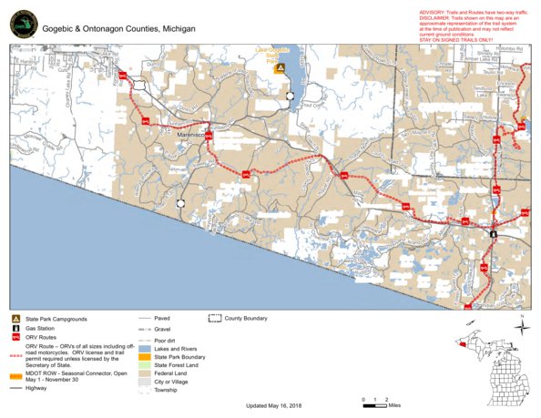 Iron River To Marenisco Route West Map by MI DNR | Avenza Maps