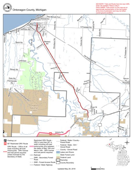 Ontonagon to Rockland Route Map by MI DNR | Avenza Maps