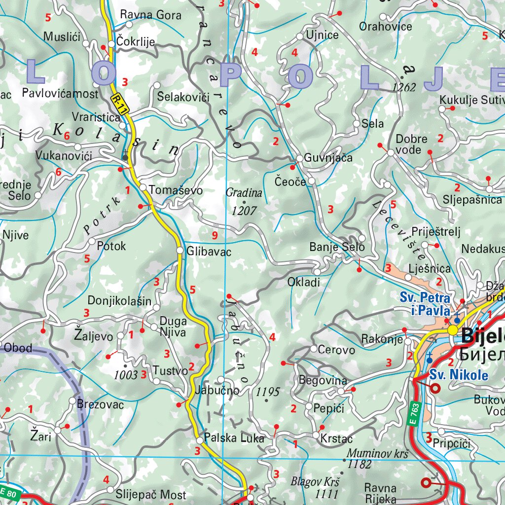 Monténégro Map by Michelin | Avenza Maps