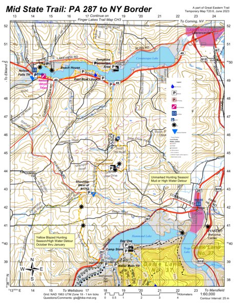 Mid State Trail Section 20 Map by Mid State Trail Association, Inc ...