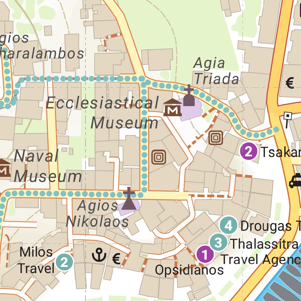 Map 02: Adamas - The Port by Milos Smart Maps | Avenza Maps