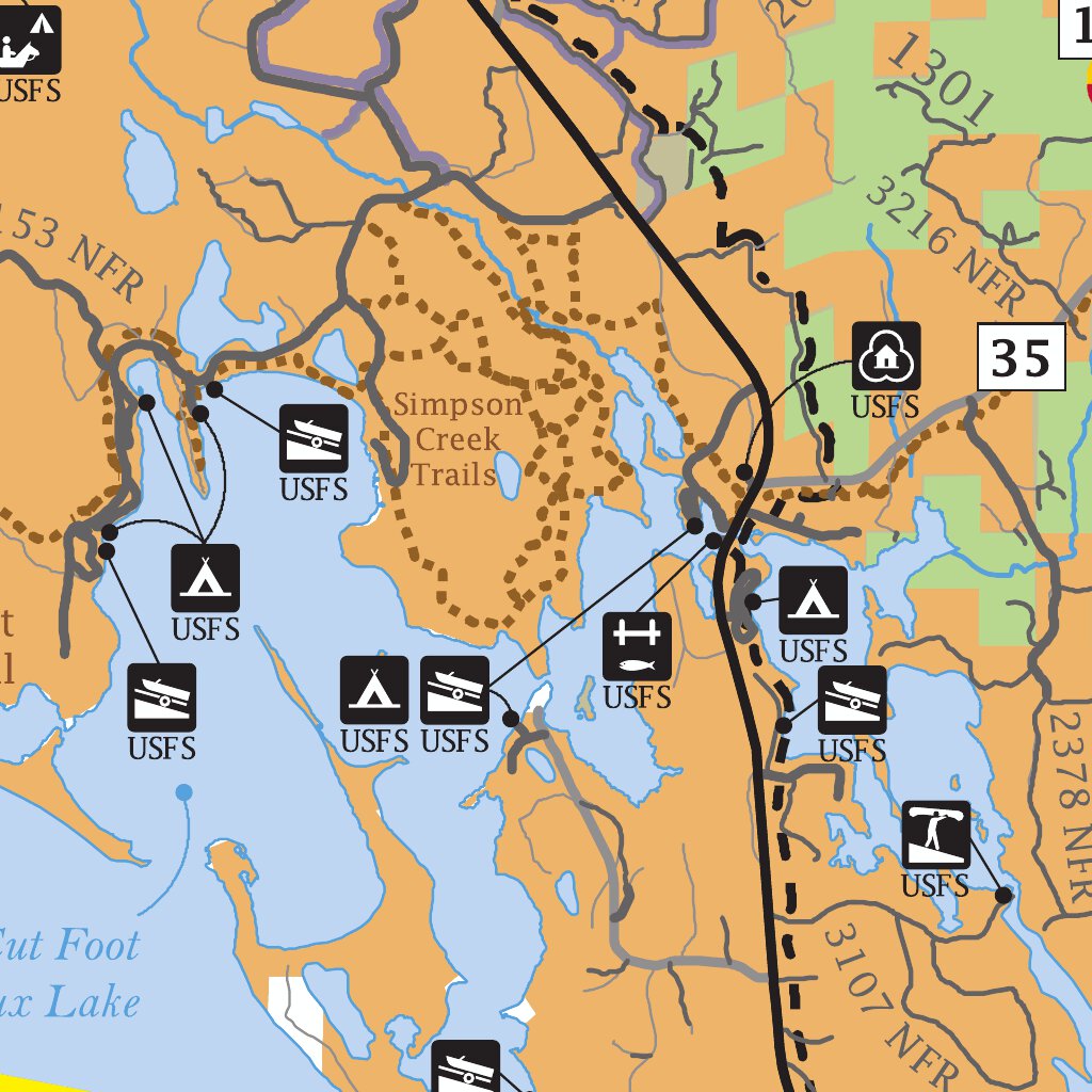 Bowstring, Battleground and Welsh Lake State Forests Map by Minnesota ...