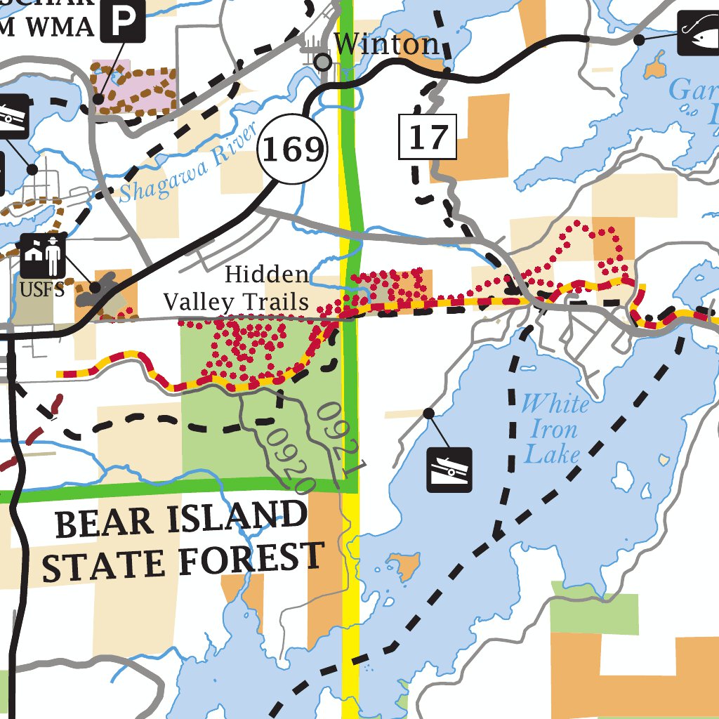 Burntside and Bear Island State Forests Map by Minnesota Department of ...