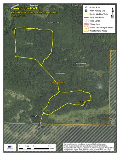 Canis lupus HWT 2022 Map by Minnesota Department of Natural Resources ...