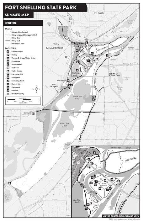 Fort Snelling State Park - Summer Map by Minnesota Department of ...
