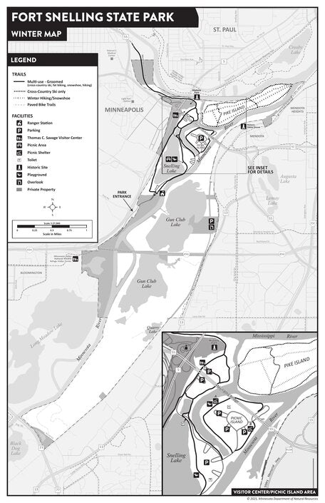 Fort Snelling State Park - Winter Map by Minnesota Department of ...