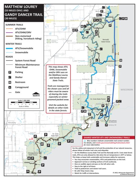 Gandy Dancer OHV Trail, MNDNR Map by Minnesota Department of Natural ...