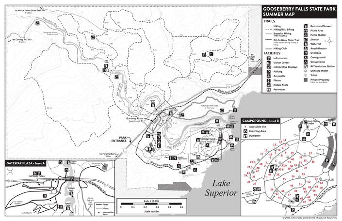 Gooseberry Falls State Park - Summer Map by Minnesota Department of ...
