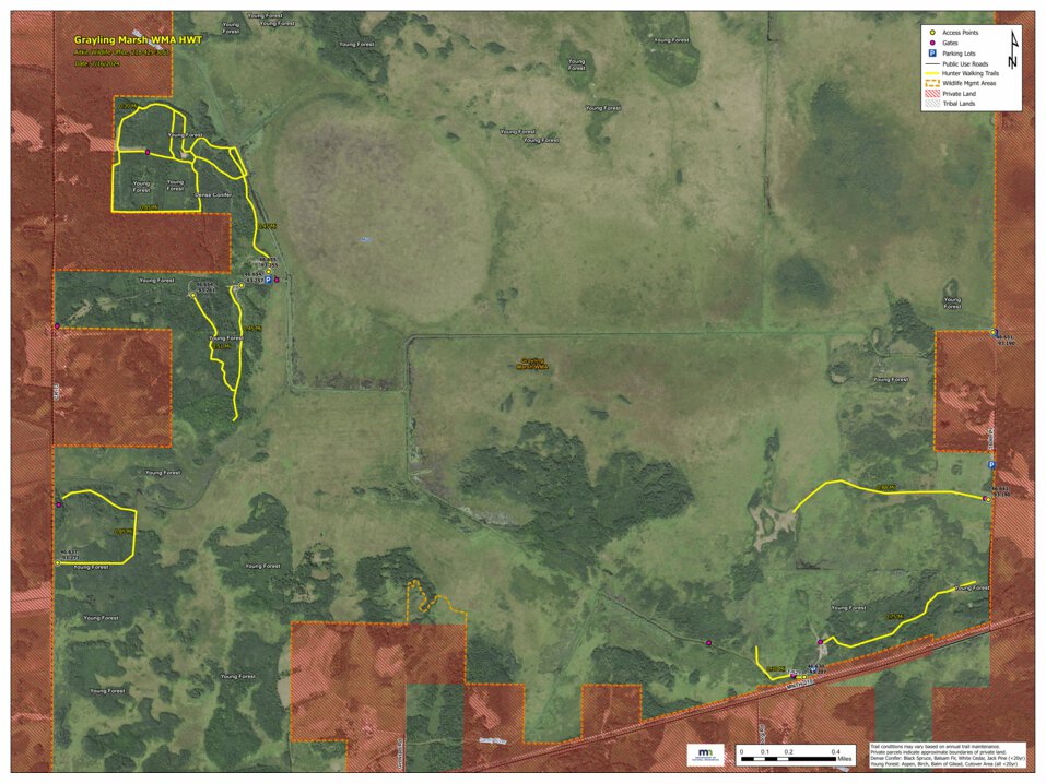 Grayling Marsh WMA HWT 2024 Map by Minnesota Department of Natural ...