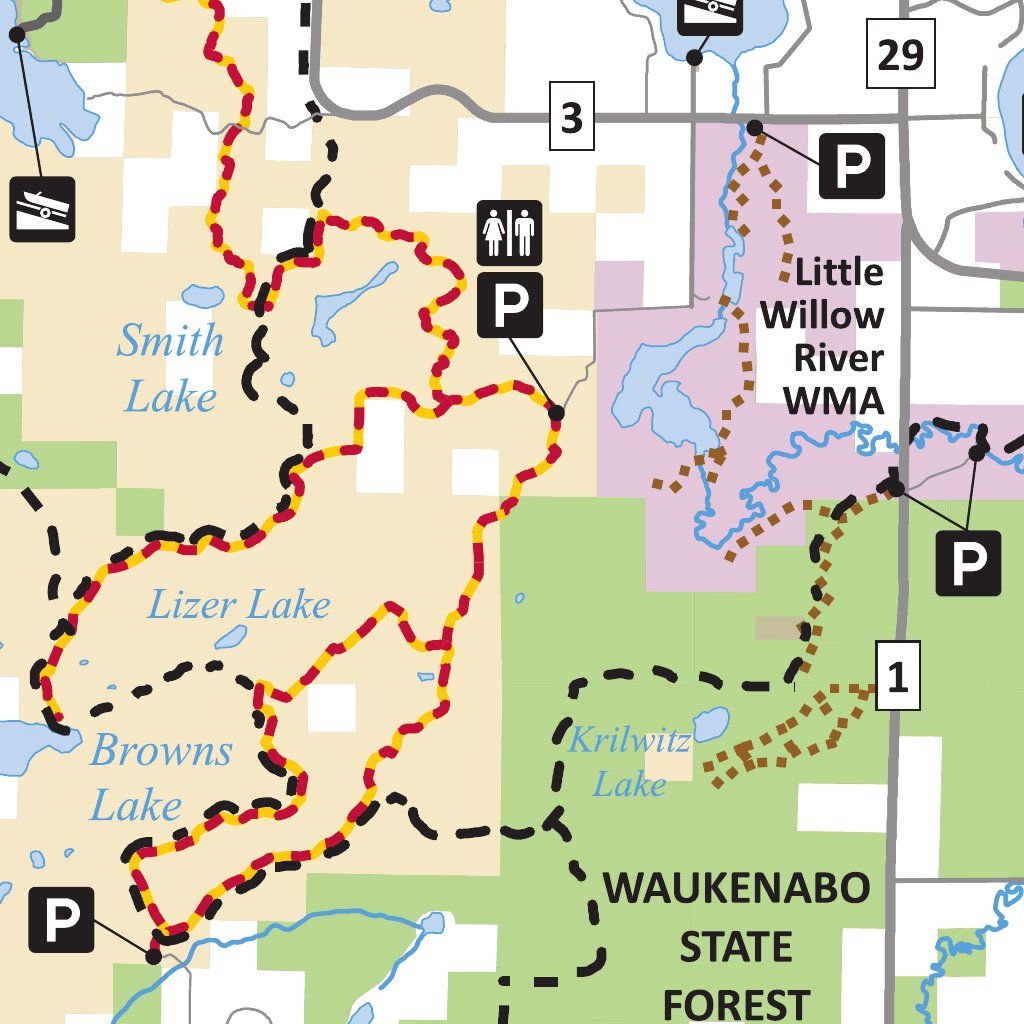 Hill River and Waukenabo State Forests Map by Minnesota Department of ...