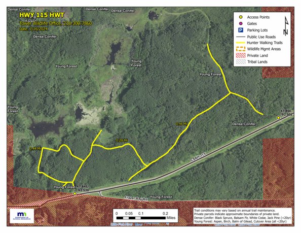 HWY 115 HWT 2024 Map by Minnesota Department of Natural Resources ...