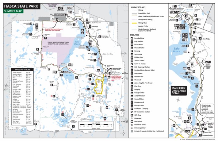 Itasca State Park - Summer Map by Minnesota Department of Natural ...