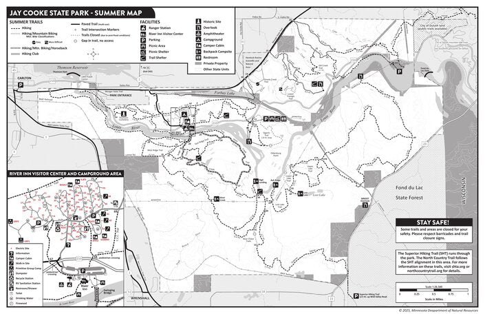 Jay Cooke State Park - Summer Map by Minnesota Department of Natural ...