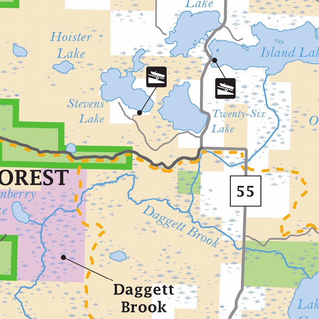 Land O'Lakes and Emily State Forests Map by Minnesota Department of ...