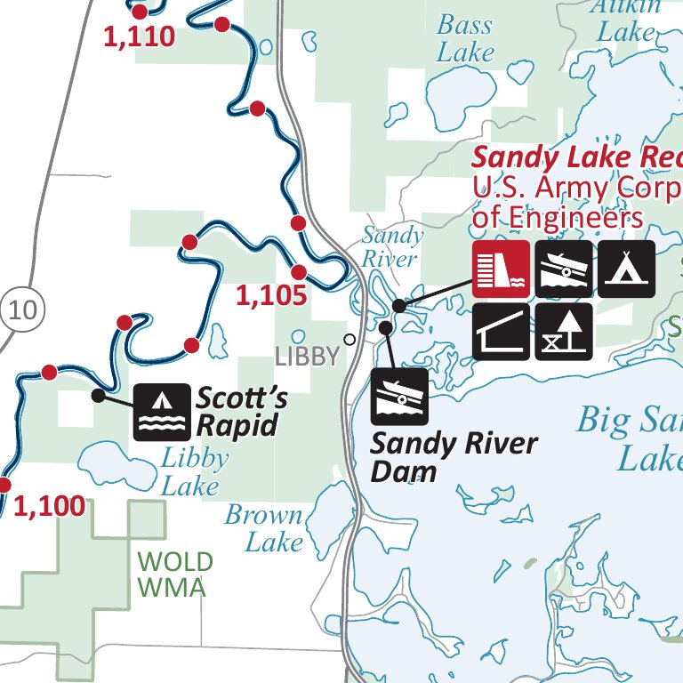 Mississippi River 4 State Water Trail - Jacobson to Aitkin MNDNR Map by ...